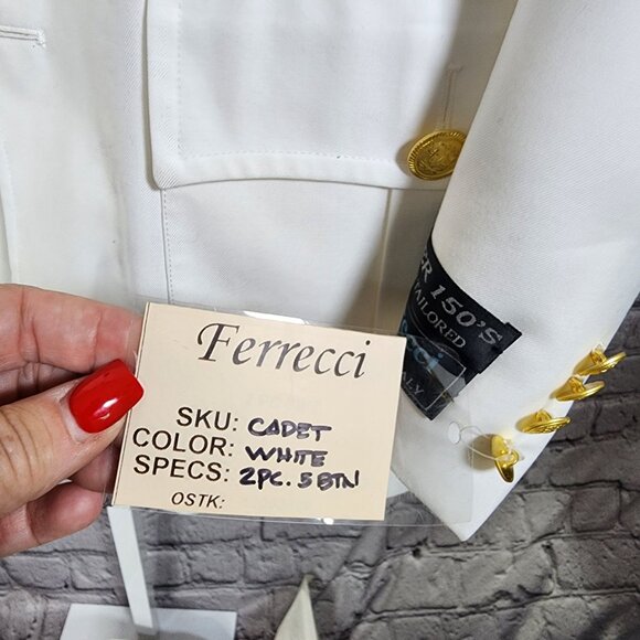 Ferrecci | Suits & Blazers | New Ferrecci Mens 4r Cadet White 5button ...